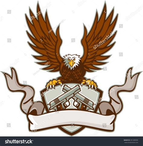 Illustration Bald Eagle Holding Shield Using Stock Vector Royalty Free