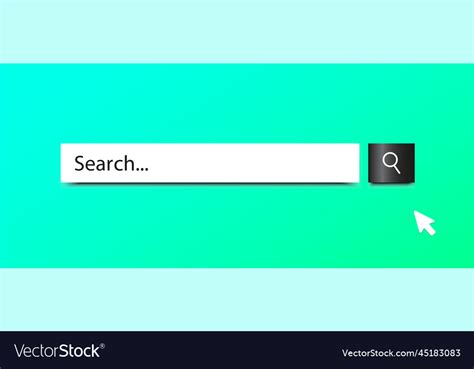 search bar browser button for website and ui vector image