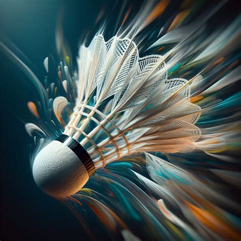 Abstract Shuttlecock Art Explore Dynamic Motion In Vivid Colors Ai