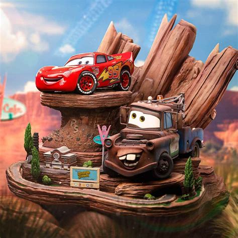 Lightning Mcqueen And Hook Disney Deluxe Art Scale 1 10 Statue Piece Hunter Swiss