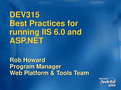 dev315 best practices for running iis 6 0 and asp ppt download