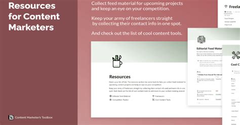 Toby Graham S Content Marketer Toolbox Notion Template