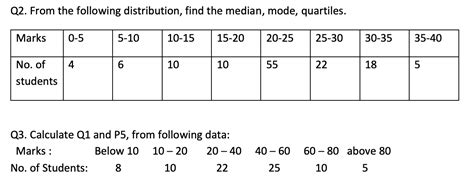 solved q2 from the following distribution find the median