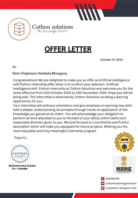 Ai Python Internship Careergoals Venkata Bhargav Vinjamuru 10 Comments