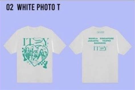 Itzy Manila Official White Photo Shirt Hobbies And Toys Memorabilia