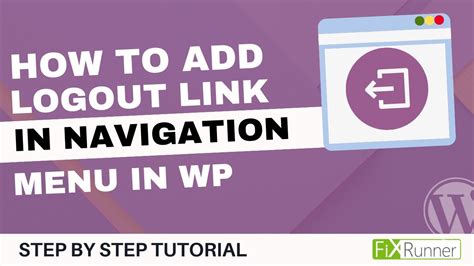 How To Add A Wordpress Logout Link In Navigation Menu In Wordpress Youtube
