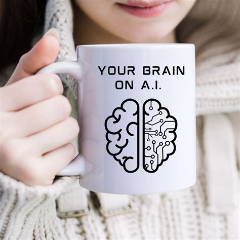 Tech Humor Brain Mug Programmer Joke Mugs Artificial Intelligence Nerd Coffee Cups Engineer