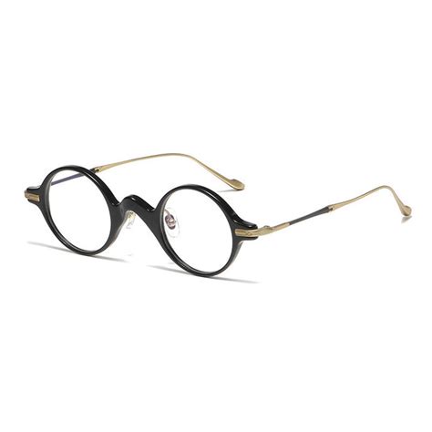 Gatenac Round Titanium Eyeglasses Fuzweb