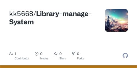 GitHub Kk5668 Library Manage System