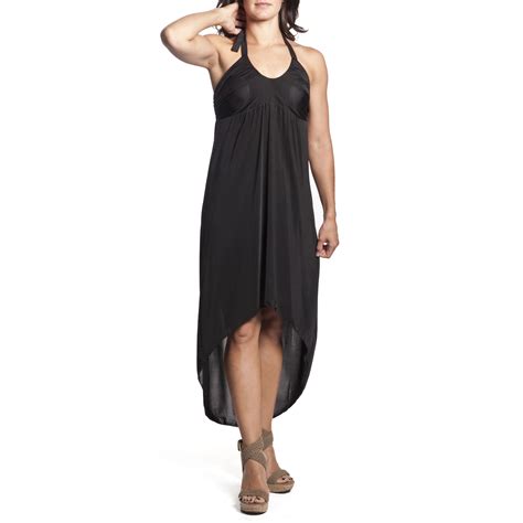 3 Womens Tie Neck Halter Dress High Low Hi Lo Maxi Sundress Beach Swim