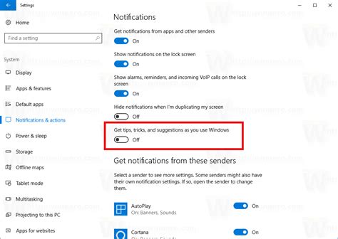 Disable Tips About Windows