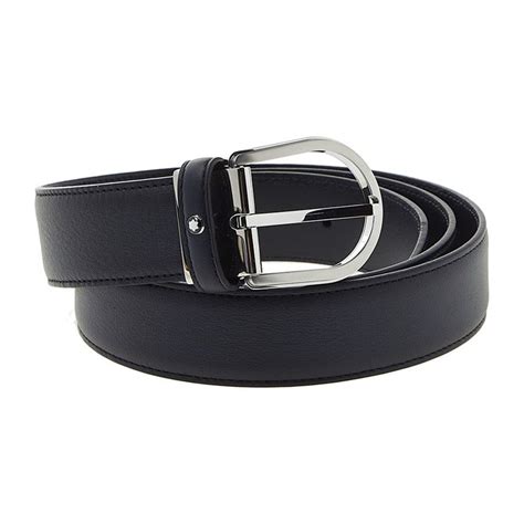 몽블랑montblanc 홀스슈 버클 리버서블 레더 벨트 블랙 브라운 트렌비