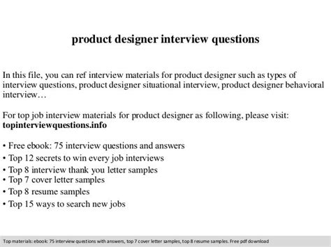 Product Designer Interview Questions