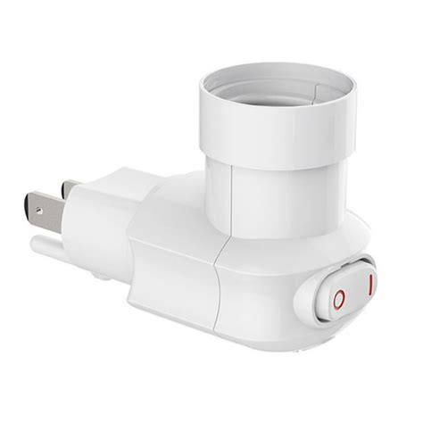 E26 E27 Plug In Light Socket Adapter 360 Degree Rotation Convert Outlet To Light Bulb Socket