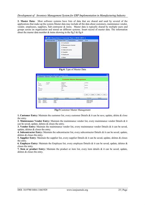 Developed The Inventory Management System For ERP Implementing In Manufacturing Industry PDF