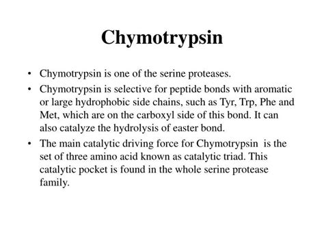 Ppt Chymotrypsin Powerpoint Presentation Free Download Id 477007