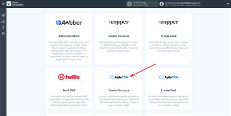 how to connect webhooks with agilecrm create contacts savemyleads