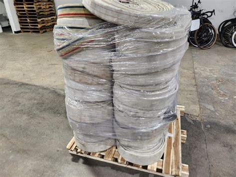 Pallet Of Fire Hoses 5 Pieces Property Room