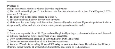 Solved Problem Design A Sequential Circuit Sl With The Chegg Com