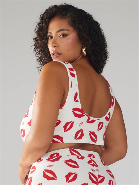 Rib Sleep Crop Top In Multi And Red And White Savage X Fenty Uk United