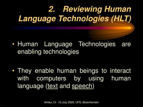 Ppt Dictionaries For The Human Language Technologies Virtual Network Powerpoint Presentation
