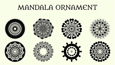 Set Mandala Patterns On Isolated Background 8348329 Vector Art At Vecteezy