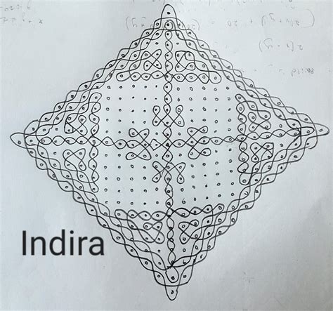 25 Dots Sikku Kolam Contest Chikku Kolam Kolams Of India