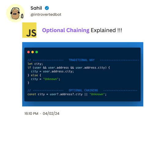 Optional Chaining In Javascript Explained With Examples