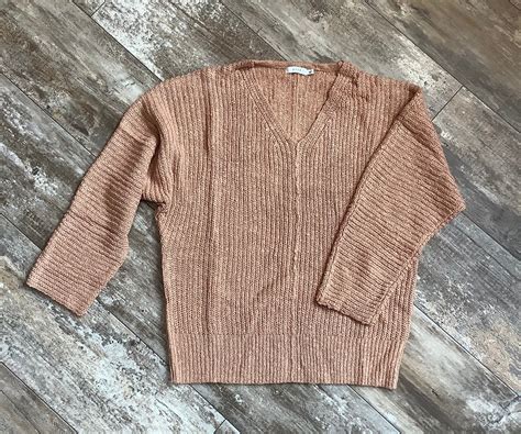 Lush Cable Knit V Neck Sweater Just Fabulous Consignment Boutique
