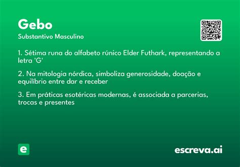 Gebo Significado E Sinônimo Escrevaai