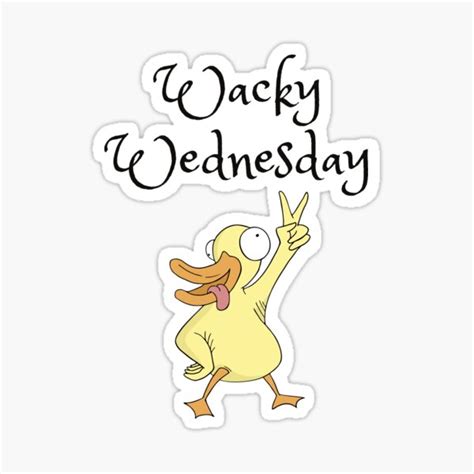 Wacky Wednesday Sticker For Sale By Kimmyrob Redbubble