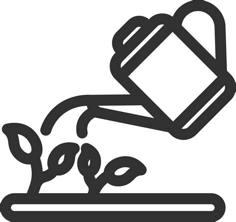 Watering Plants Icon In Thin Line Art 24291402 Vector Art At Vecteezy