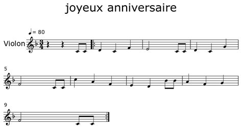Partition Musique Joyeux Anniversaire At Erminia Maria Blog