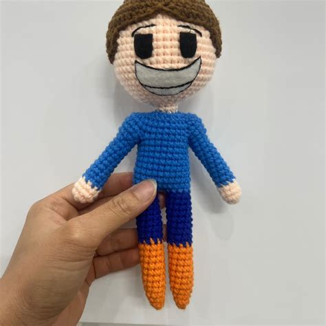 David Fnf Crochet Plush 8 Inches Custom Fnf Custom Fnf Toy Etsy