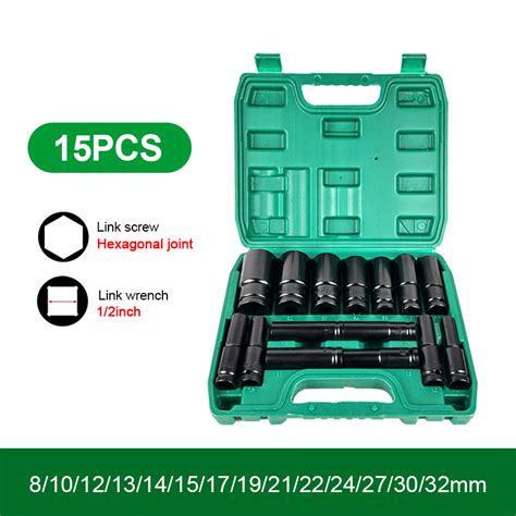 20 Pcs Set 1 2 Impact Wrench Socket Electric Power Tool Hex Socket