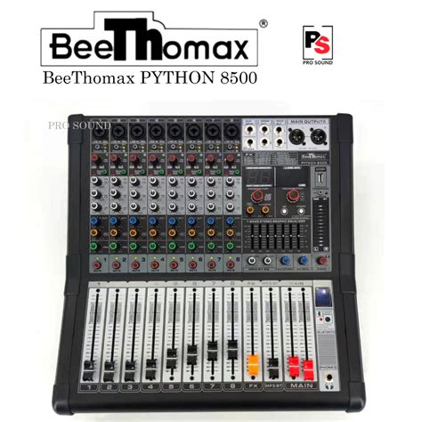 BeeThomax PYTHON 8500 500W 8CH Professional Powered Mixer Original