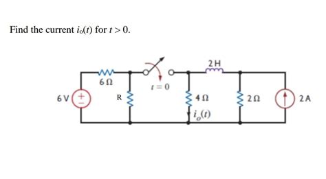 Solved Find The Current I0t For T0