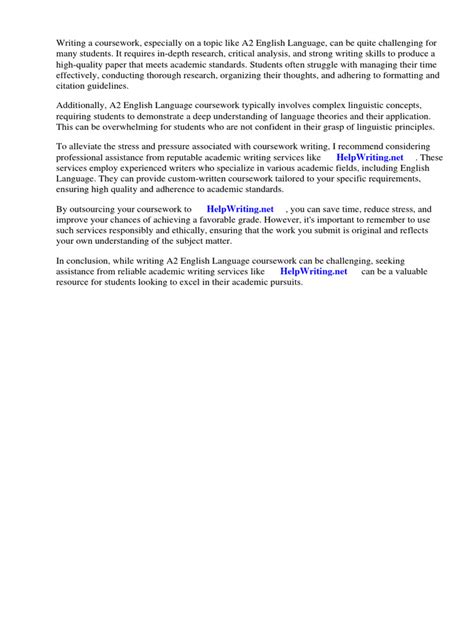 A2 English Language Coursework Examples Pdf Gce Advanced Level