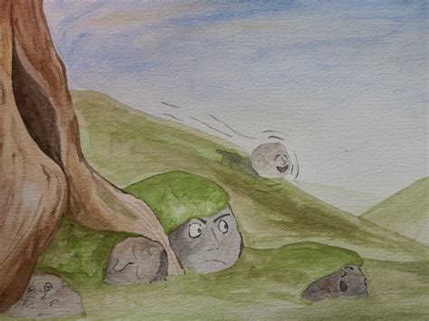 art by nicola temple a rolling stone gathers no moss