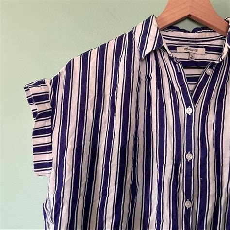 Madewell Central Shirt In Shea Stripe Size XS Gem