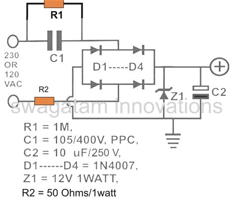 How To Calculate Capacitor Current In Transformerless Power Supplies Making Easy Circuits