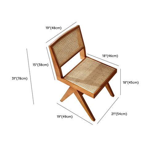 Teak Wood Rattan 4 Seater Dining Set Viratra Art Decor