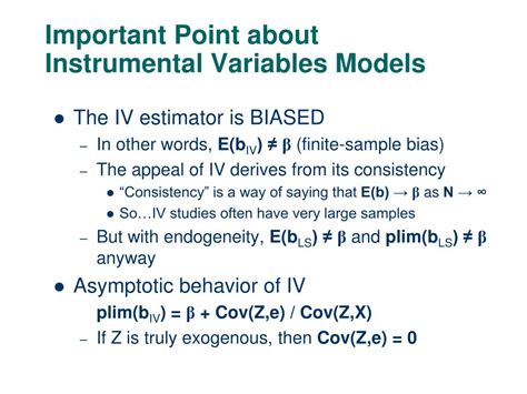 Ppt Applied Econometrics Instrumental Variable Approach Powerpoint