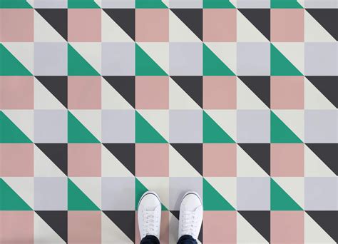 Square And Triangle Pattern Flooring Leading Vinyl Flooring Designed