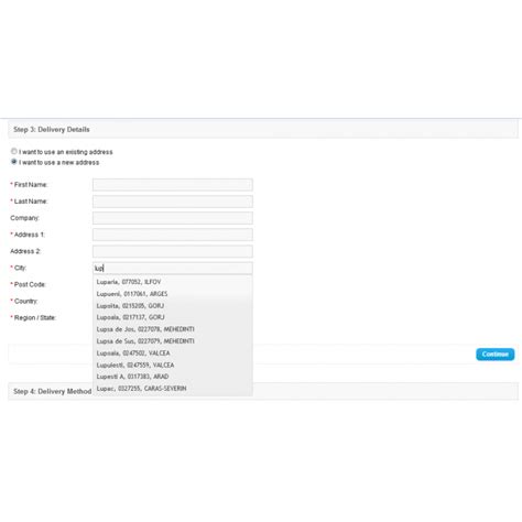 Opencart Romania Autofill City Postcode VQMOD