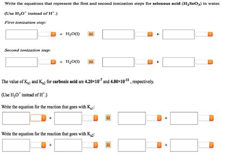 Solved Write The Equations That Represent The First And Second
