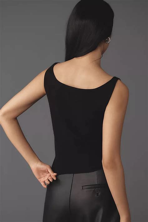 Maeve Bow Detail Ribbed Sweater Tank Anthropologie