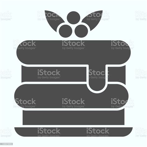 케이크 솔리드 아이콘입니다 흰색에 격리 된 생일 케이크 벡터 그림입니다 웹 및 응용 프로그램을 위해 설계된 베리 글리프 스타일의 디자인케이크 Eps 10 10에 대한 스톡