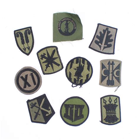 Pack Of 10 Us Army Subdued Patches Pack D