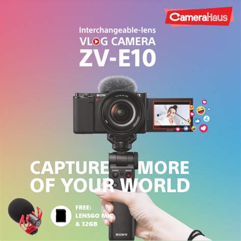 Sony Zv E10 Zve10 White 16 50mm Mirrorless Camera Shopee Philippines